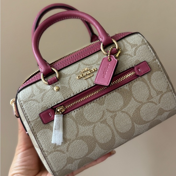 Coach | Bags | Coach Mini Rowan Crossbody In Signature Canvas Light ...